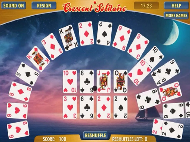 CRESCENT SOLITAIRE joc online | POMU Jocuri